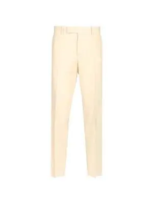 Fendi Gabardine Straight Leg Pants - Cream