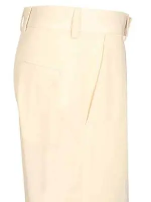Fendi Gabardine Straight Leg Pants - Cream