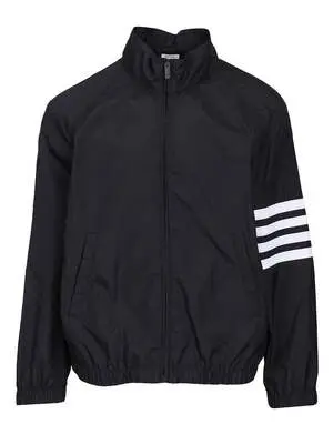 Thom Browne Zip Front Raglan Track Jacket With Four Bar Detail