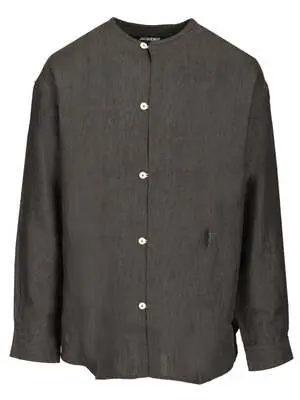 Jacquemus Pastro Linen Shirt - Gray