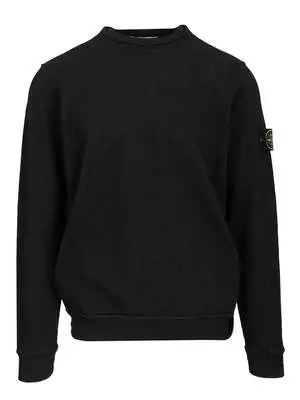 Stone Island Sweatshirt In Malfilé Cotton - Blue