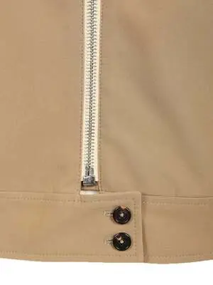 Celine Cotton Jacket With Embroidered Triomphe Logo - Cream