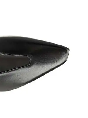 Balenciaga Duchesse" Asymmetrical Toe Leather Pumps - Black
