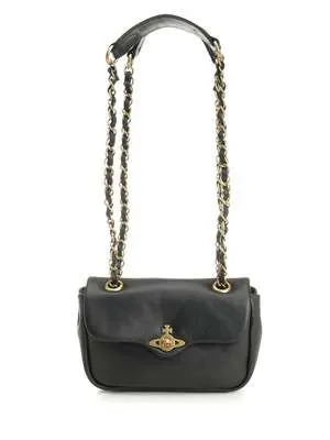 VIVIENNE WESTWOOD Anita Leather Shoulder Bag - Black