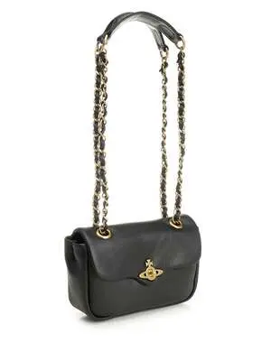 VIVIENNE WESTWOOD Anita Leather Shoulder Bag - Black