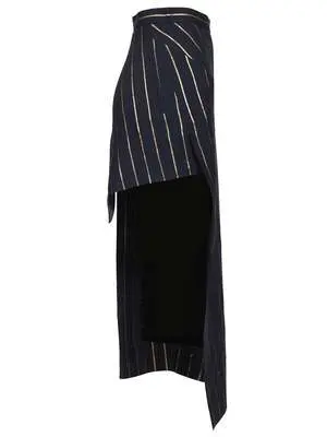 VIVIENNE WESTWOOD Infinity" Maxi Skirt With Gold Lamé Stripes - Blue