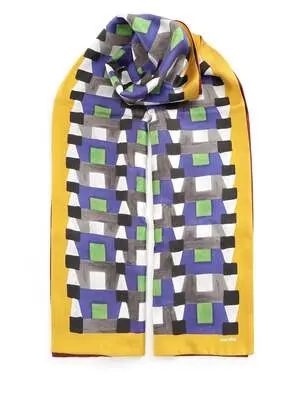 Miu Miu Geometric Scarf - Blue