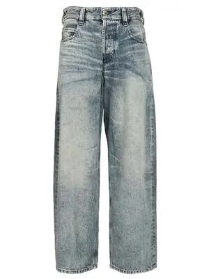 DIESEL® 1997 D-enim Medium Waist Relaxed Wide Leg Jeans - Blue