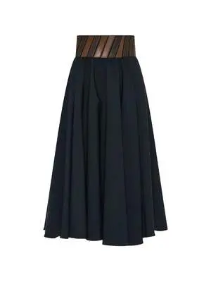 Alaïa Skirt With Leather Inserts