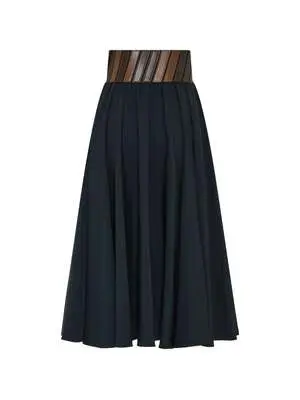 Alaïa Skirt With Leather Inserts