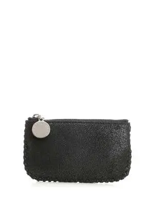 Stella McCartney Falabella Zip Around Card Holder Keychain - Black
