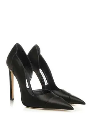 JIMMY CHOO Brigitte Satin Pumps - Black