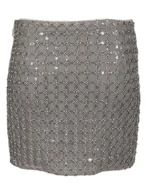 ROTATE BY BIRGER CHRISTENSEN Beaded Mini Skirt