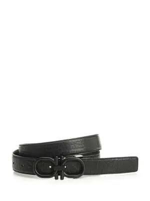 FERRAGAMO Reversible And Adjustable Belt - Black