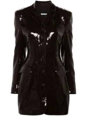 ROTATE BY BIRGER CHRISTENSEN Short Blazer-style Dress - Brown