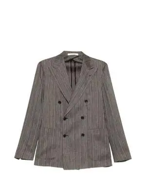 Tagliatore Monecarlo Double-breasted Suit In Linen Blend
