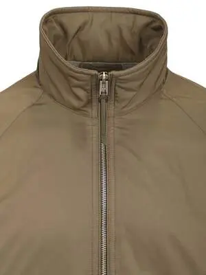 TOM FORD Zip Up Jacket With Cashmere Lining And Leather Trim - Green