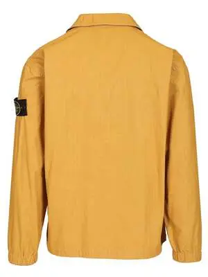 Stone Island Overshirt In Resin-treated Cotton Ripstop