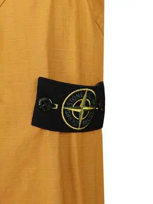 Stone Island Overshirt In Resin-treated Cotton Ripstop