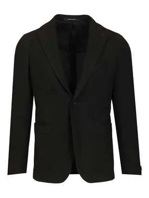 Tagliatore Montecarlo Blazer In Cotton Jersey - Black