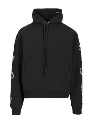 Balenciaga Cursive Oversized Hoodie - Black