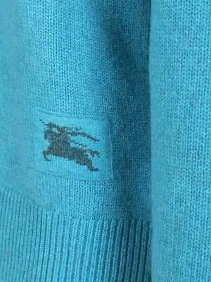 Burberry Cashmere Blend Pullover With Equestrian Knight Design