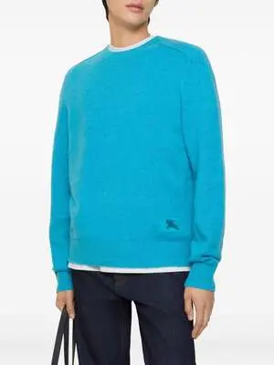 Burberry Cashmere Blend Pullover With Equestrian Knight Design
