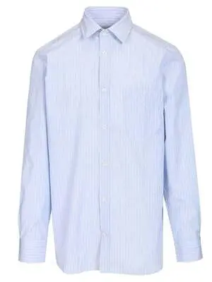 MAISON MARGIELA Tailored Striped Cotton Shirt - Blue