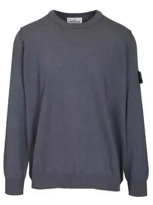 Stone Island Sweater In Organic Cotton - Gray