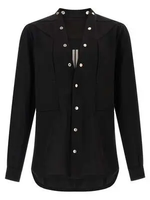 Rick Owens Larry Frogpocket' Shirt - Black