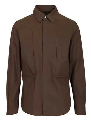 Rick Owens Fogpocket Outershirt - Brown