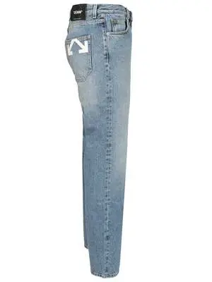 Off-White Half Arrow Print Jeans - Blue