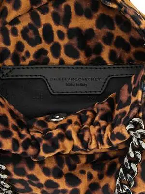 Stella McCartney Falabella Mini Drawstring Handbag With Leopard Print