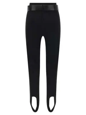 SELF-PORTRAIT Leggings With Stirrup And Belt