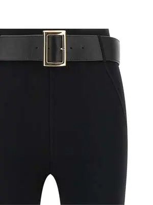 SELF-PORTRAIT Leggings With Stirrup And Belt