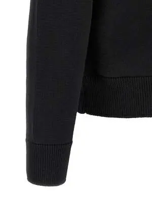 Moncler Ribbed Wool Zip-up Cardigan With Technical Inserts