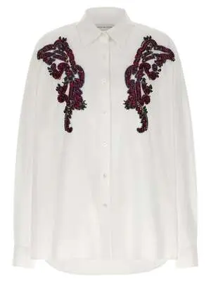 DRIES VAN NOTEN DRIES VAN NOTEN "Casia" Embroidered Cotton Poplin Shirt