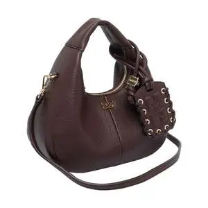 GANNI Mini Logo Hobo Bag