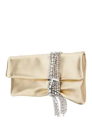 JIMMY CHOO Zandra' Metallic Clutch With Pendant Bracelet With Crystals In Shiny Suede For - Multicolor