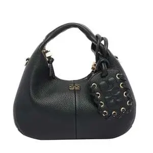 GANNI Mini Logo Hobo Bag
