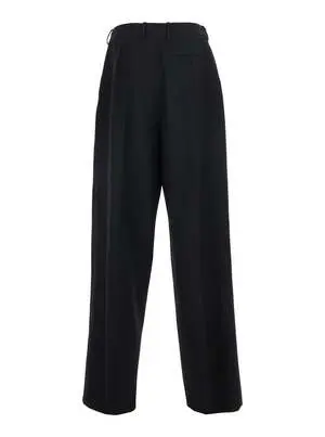 Balenciaga Wool Pants With Button And Zip Front Closure