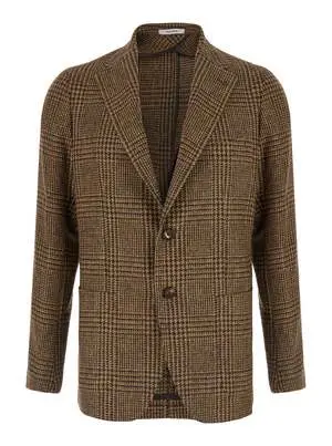 Tagliatore Montecarlo Single-breasted Jacket With Row Pockets - Brown