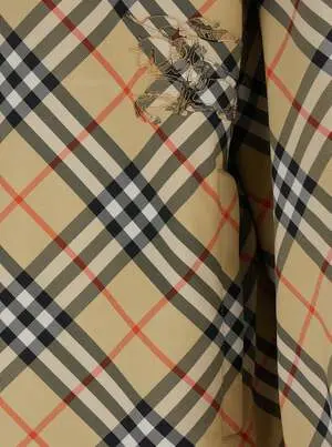 Burberry Reversible Jacket With Ekd Logo Embroidery And Check Motif