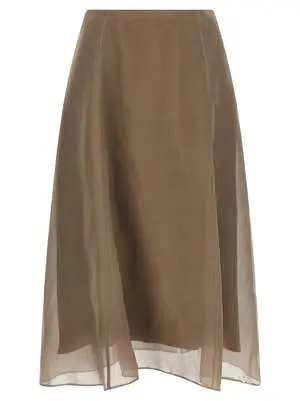 Brunello Cucinelli Circle' Skirt - Cream