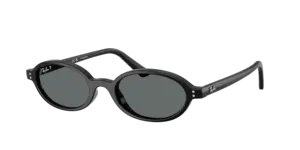 Ray-ban Oval Frame Sunglasses - Dark Grey Polarized