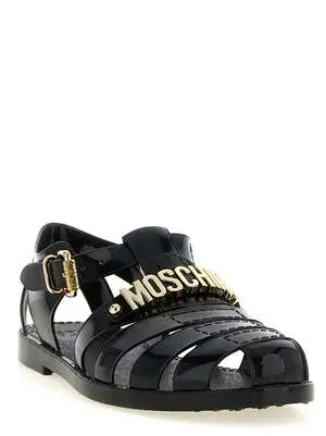 Moschino Jelly Sandals With Lettering Logo