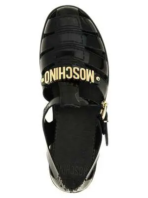 Moschino Jelly Sandals With Lettering Logo