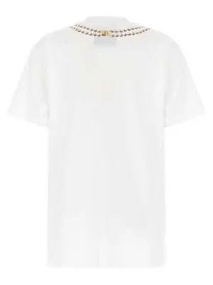 Moschino Colazione Crewneck Cropped T-shirt