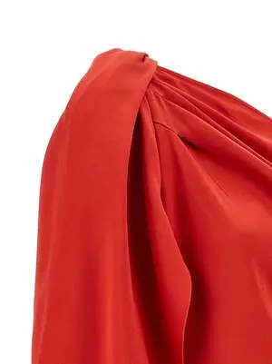 Stella McCartney One-shoulder Cape Dress - Red