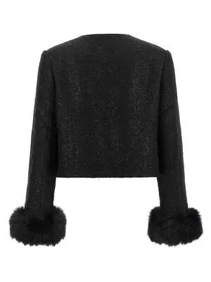 SELF-PORTRAIT Bouclé Fur Jacket